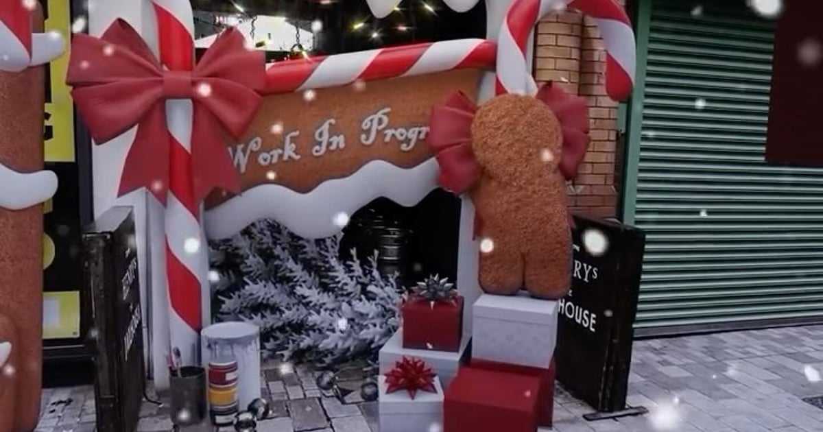 CGI Video Jailhouse Belfast Gingerbread Holds Cola Bottle