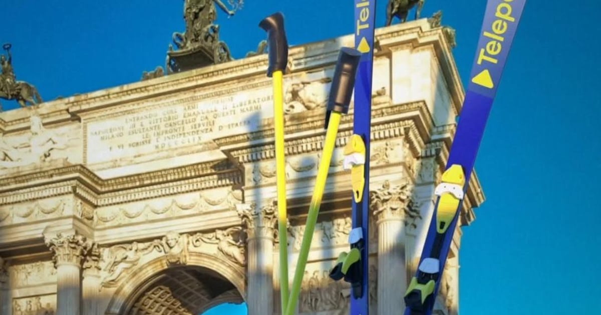 CGI Video Telepass Skis and Poles at Arco della Pace