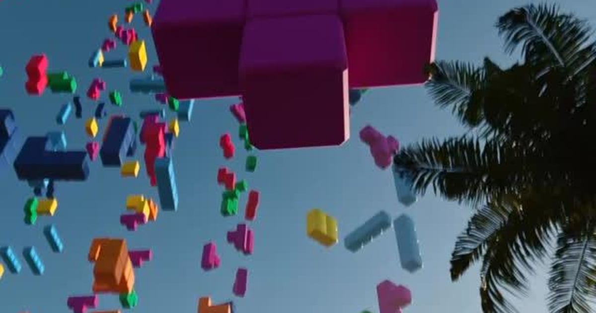 CGI Video Redbull Tetris Blocks Forming The Frame