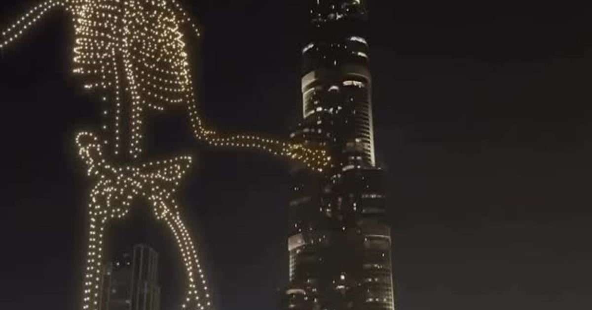 FOOH Ad Dubai Skeleton Drone Show at Burj Khalifa