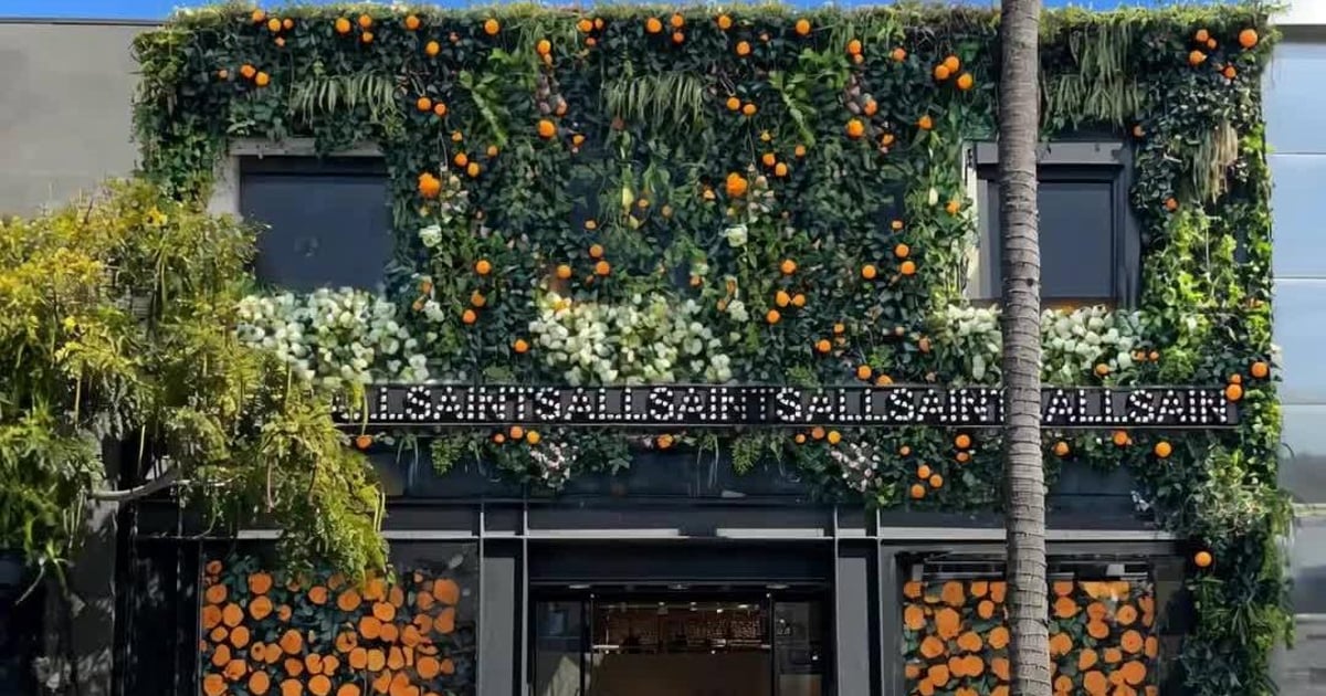 FOOH Ad AllSaints Store Facade Turned into Garden