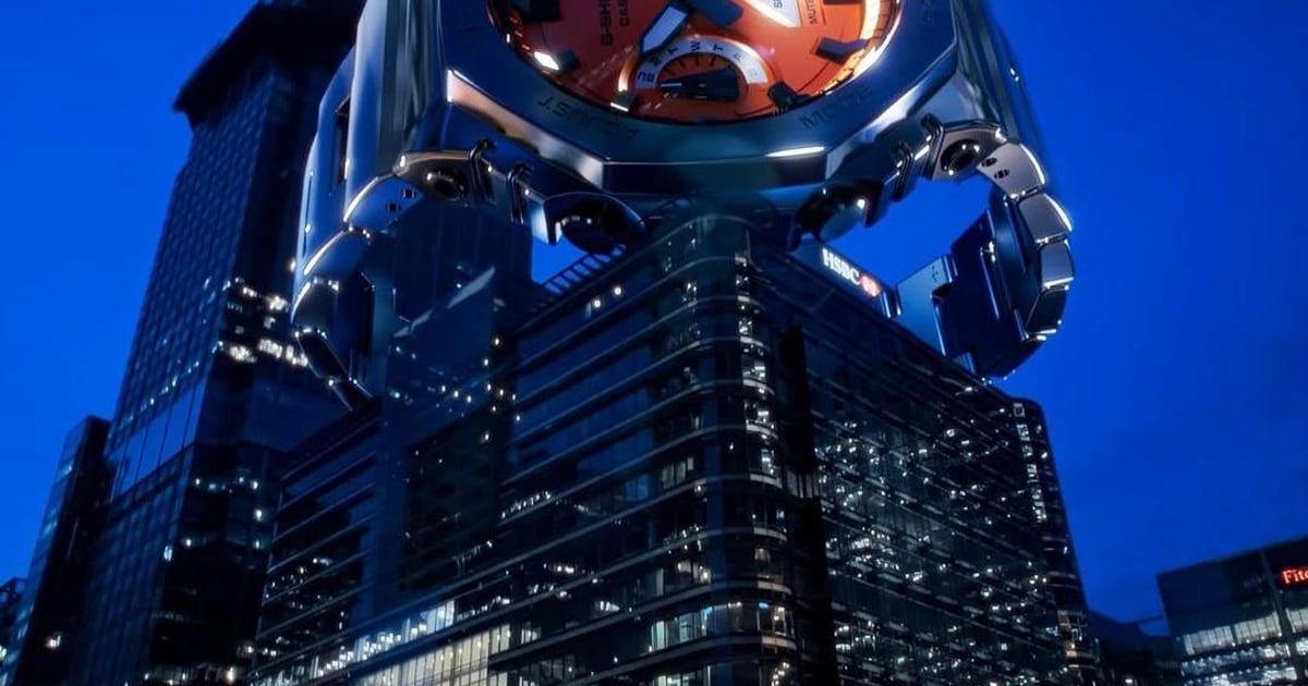 FOOH Ad G-SHOCK Watch Installation Above Building