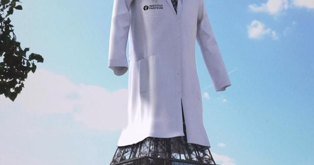 CGI Video Institut Pasteur Eiffel Tower Wears Lab Coat