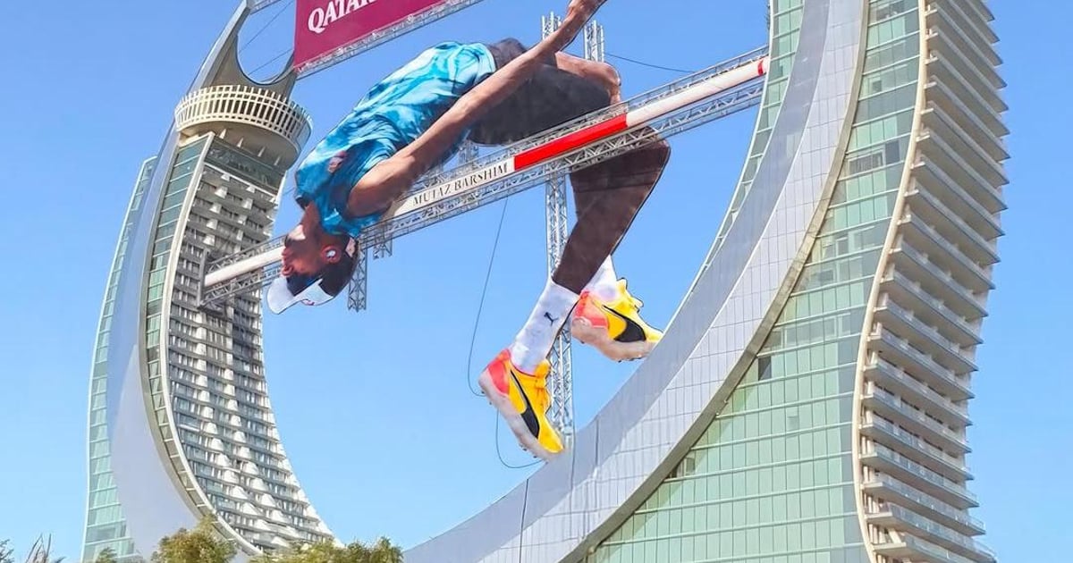 FOOH Ad Visit Qatar Mutaz Barshim High Jump in Katara Towers