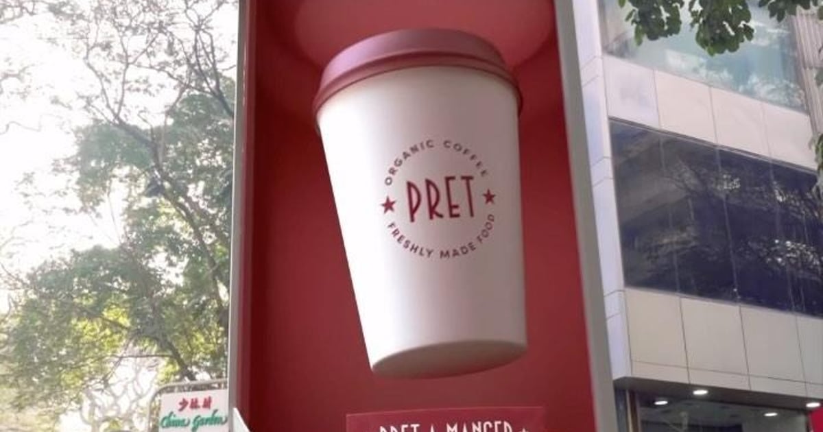 FOOH Ad Pret A Manger Giant Coffee Cup at Gabbana House