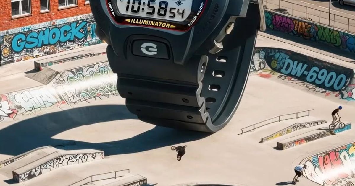 CGI Video G-Shock Giant Watch in Skate Park