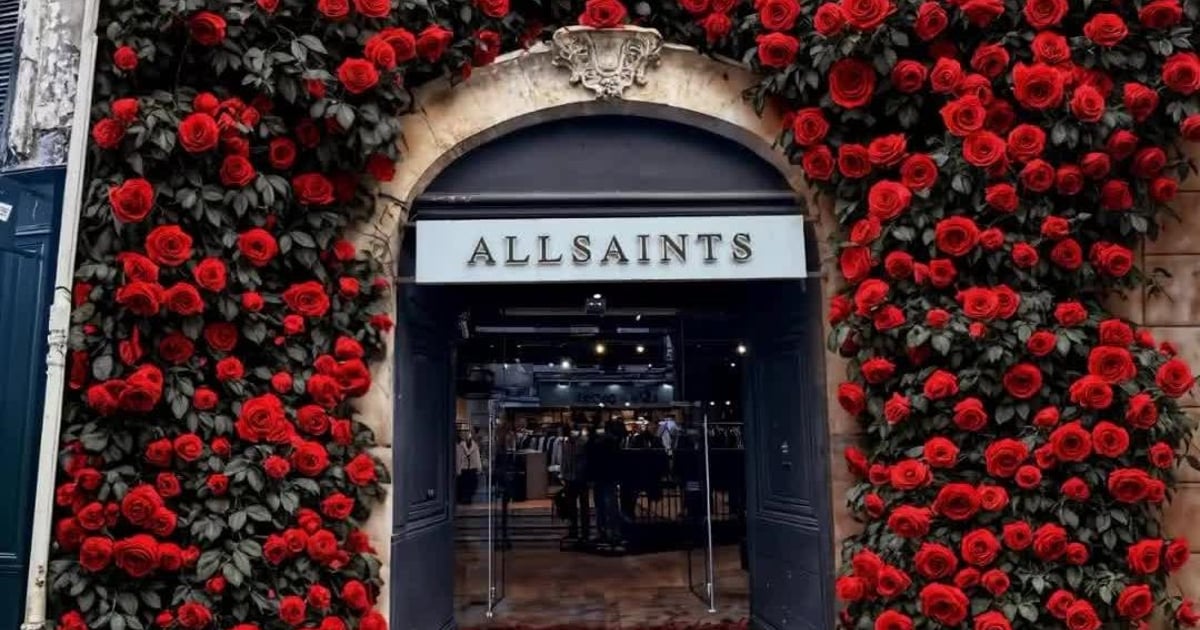 CGI Video AllSaints Storefront with Lush Roses Display