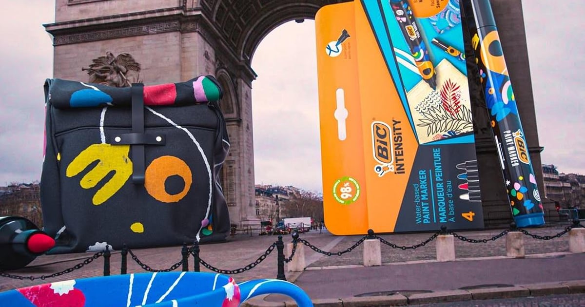 CGI Video BIC Giant Installations at Arc de Triomphe