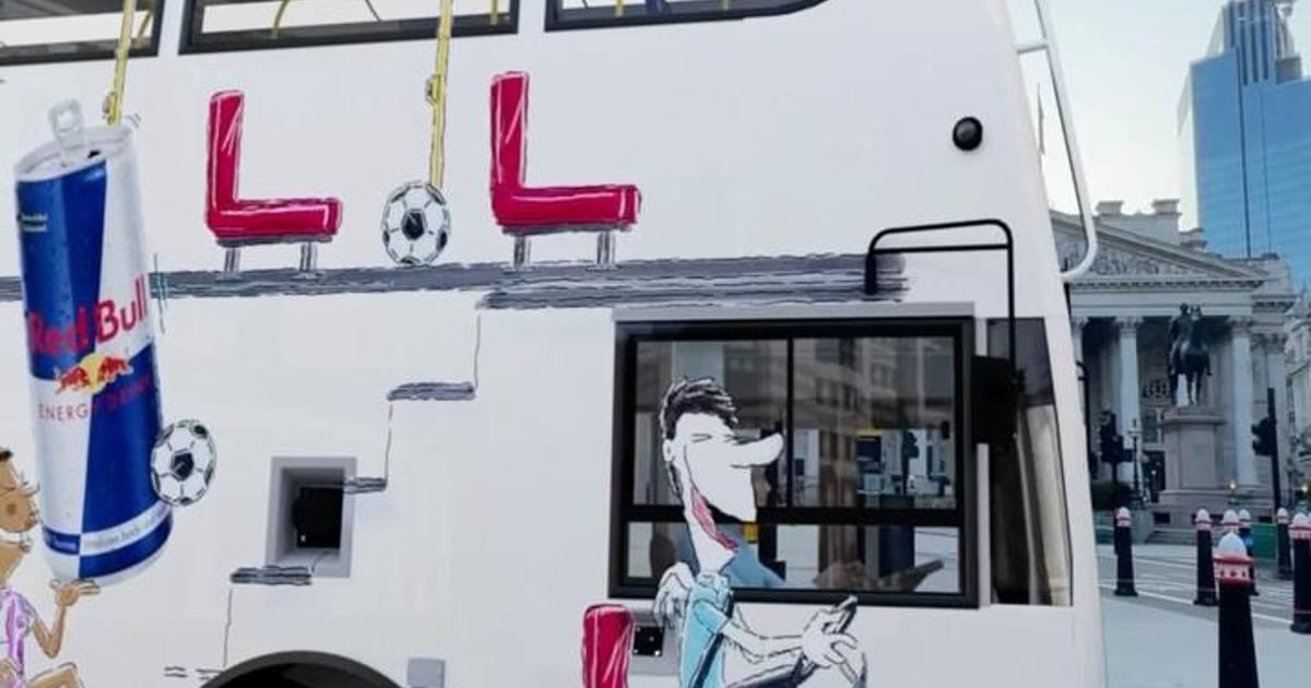 CGI Video Red Bull Animated Design on Double-Decker Bus
