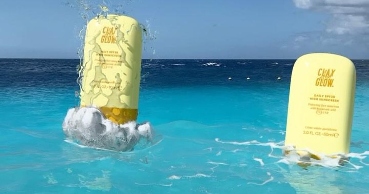 FOOH Ad Clay And Glow Giant Sunscreens Emerge From Sea