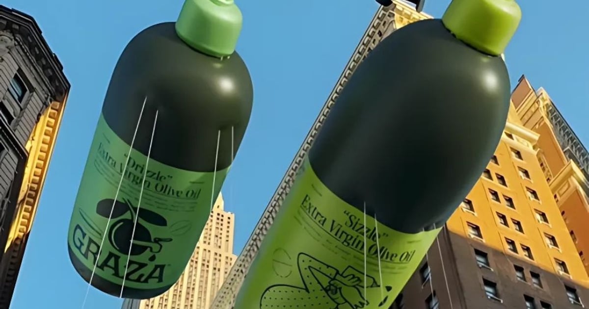 FOOH Ad Graza Bottle-shaped Balloons Float in New York