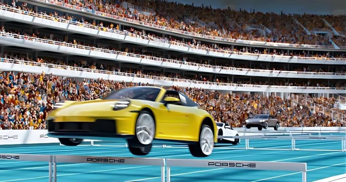 CGI Video Porsche Car Hurdles