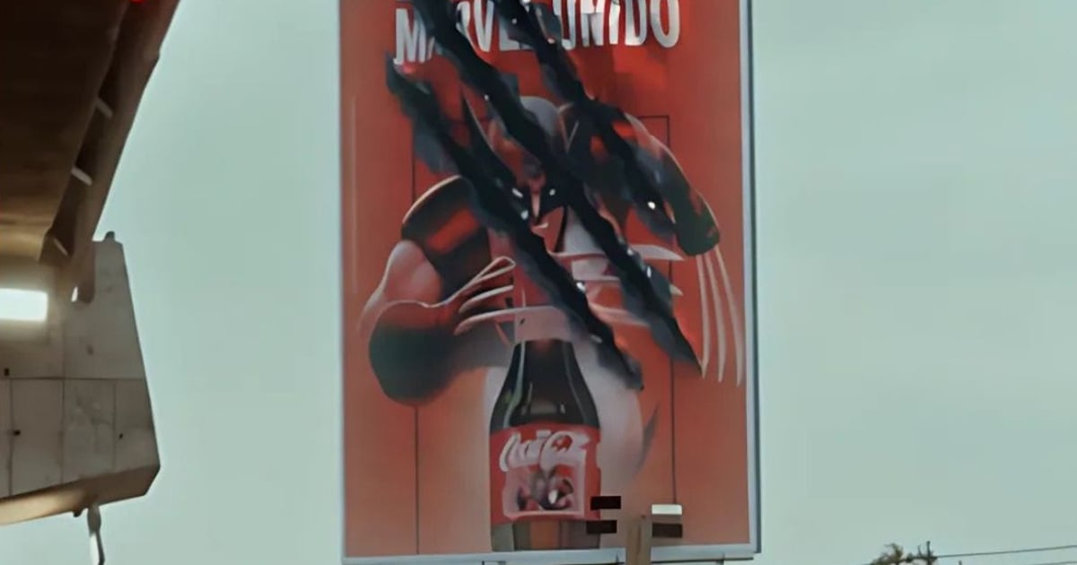 FOOH Ad Coca-Cola Wolverine Claws Slashes Billboard